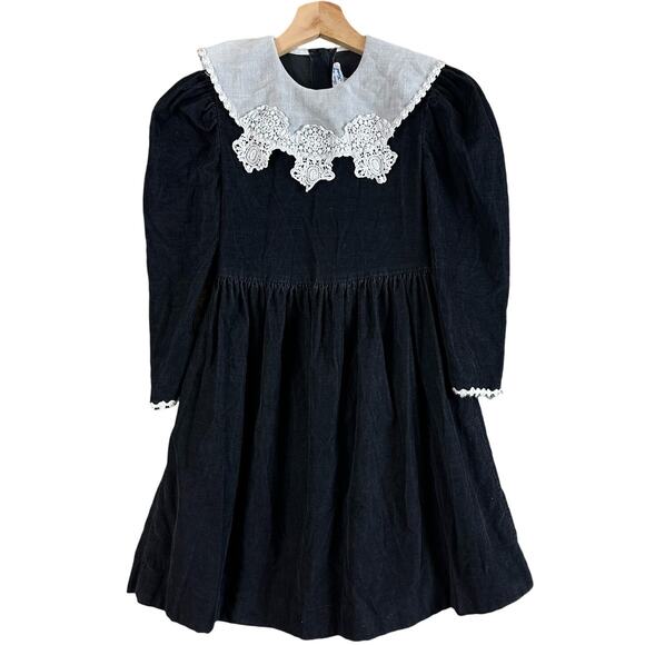 Sarah Too | Dresses | Vintage 8s Black Corduroy Dress Sarah Too Kent ...
